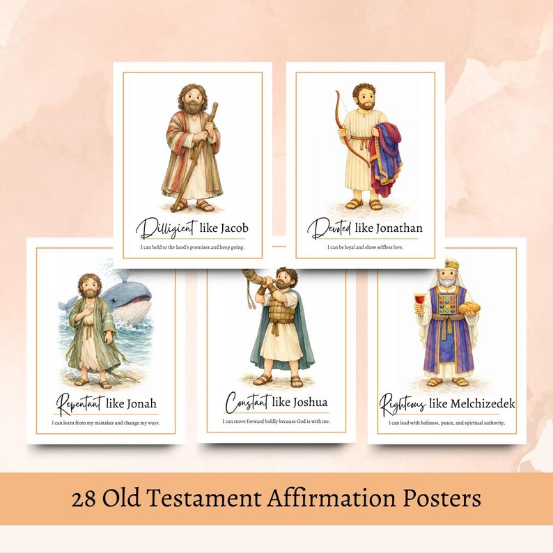 Old Testament Posters and Banners - Come Follow Me Primary Room Decor ...