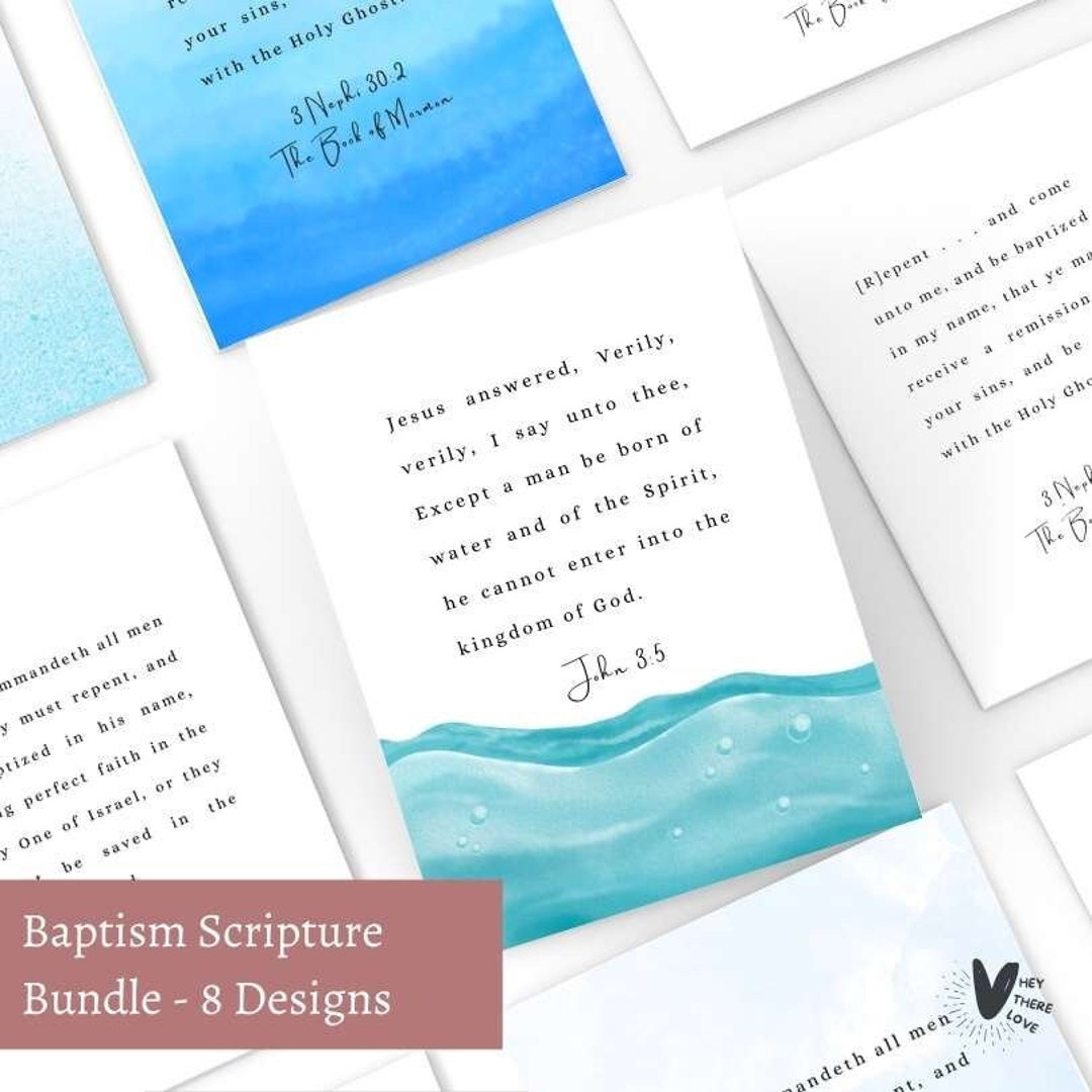 Baptism Scriptures Printable Download, Church of Jesus Christ of Latter ...