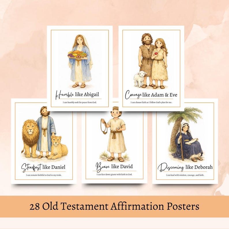 Old Testament Posters and Banners - Come Follow Me Primary Room Decor ...