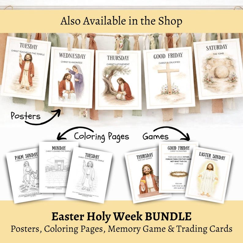 Holy Week Easter LDS Printable Posters - Home and Primary Decor ...