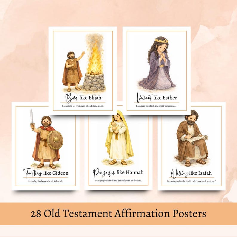 Old Testament Posters and Banners - Come Follow Me Primary Room Decor ...