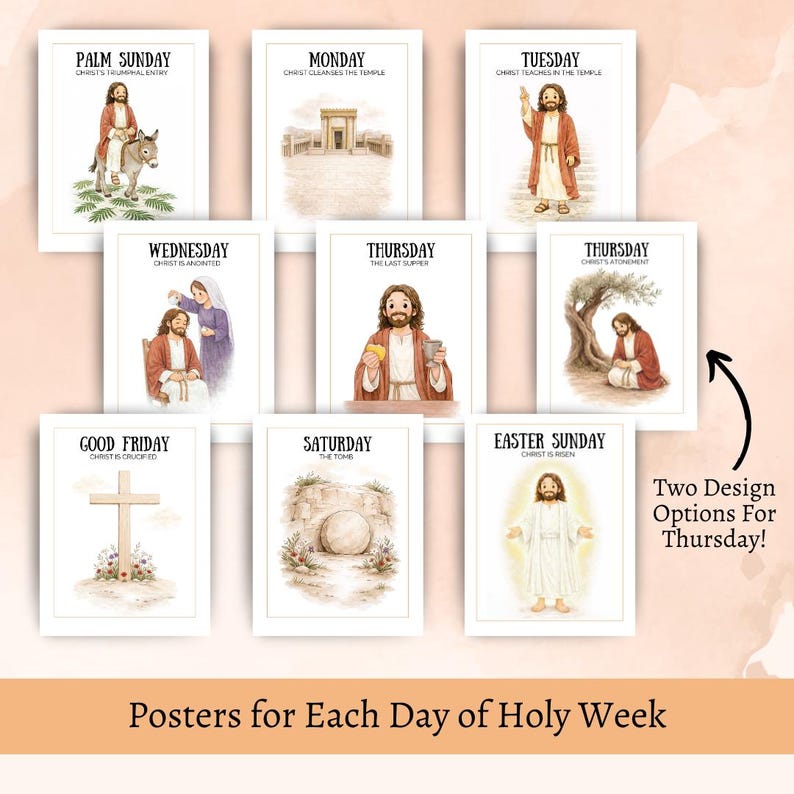 Holy Week Easter LDS Printable Posters - Home and Primary Decor ...