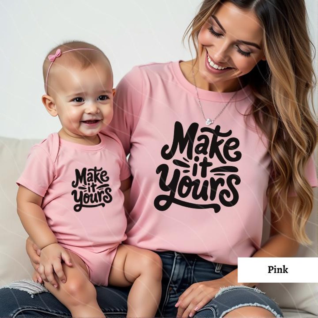 Mommy and Me Mock Ups Bundle Models, Colorful T-shirt Mock-up PNG ...