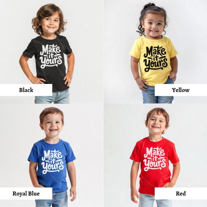 Toddler T-shirt Mockup Bundle: Size Charts (digital Download) - Etsy