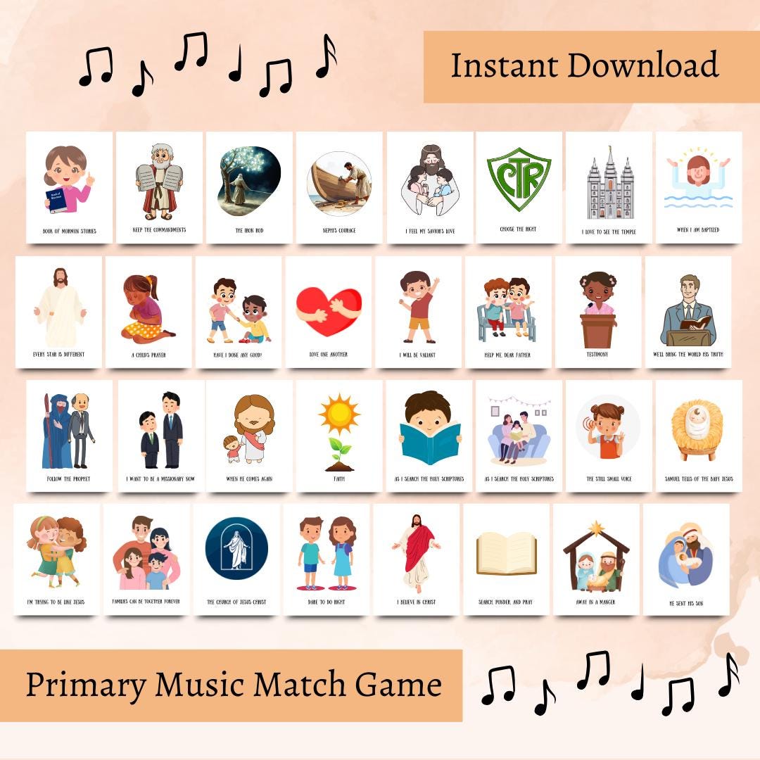 Primary Music Match Memory Game, Sing Music Teaching Song, Printable ...