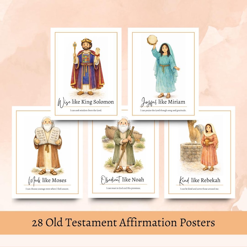Old Testament Posters and Banners - Come Follow Me Primary Room Decor ...