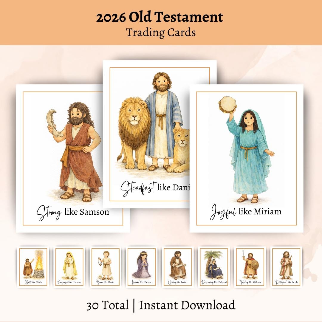 Old Testament Trading Cards - Come Follow Me Primary Activity (digital ...