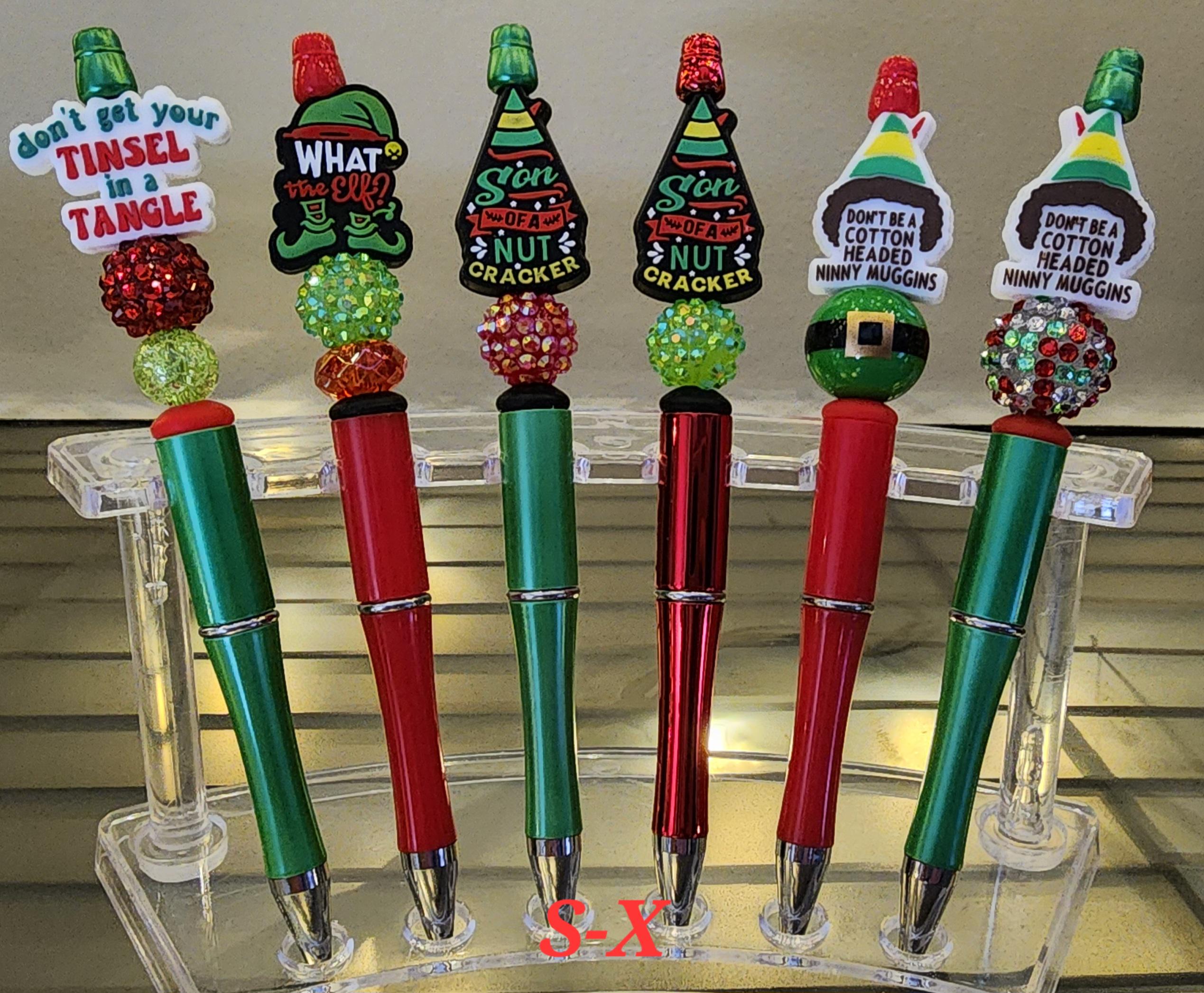Christmas Beaded Pens - Etsy