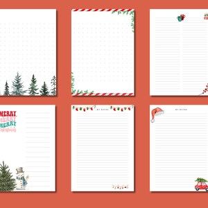 Printable Christmas Writing Paper, Letter Writing Stationery, Christmas ...