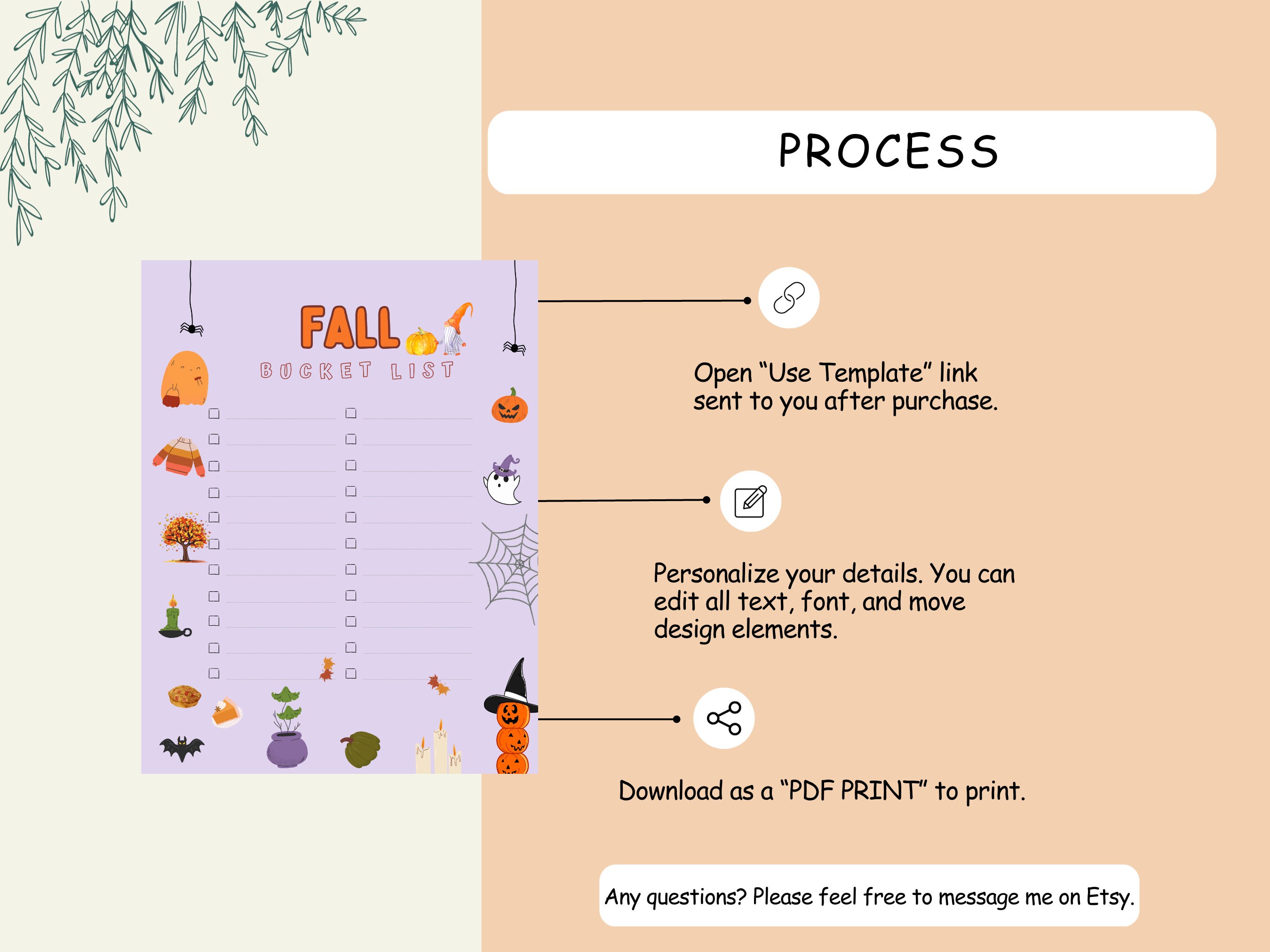 Editable Fall Bucket List Printable, Family Bucket List, Fall Bucket ...