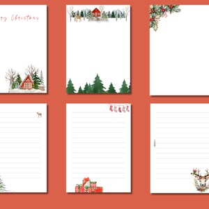 Printable Christmas Writing Paper, Letter Writing Stationery, Christmas ...
