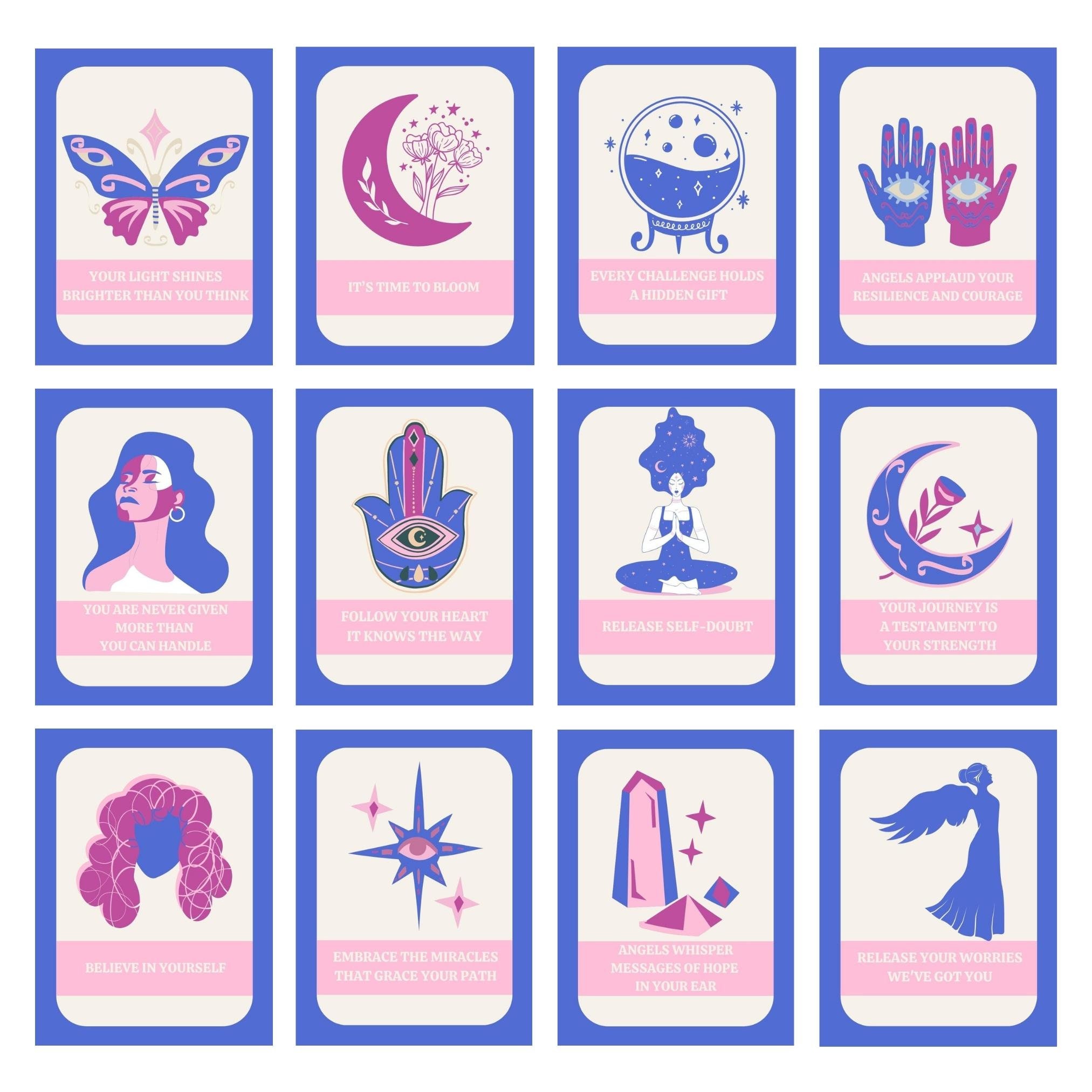 Angel Numbers Oracle Deck Printable Messages Cards Answer Deck Digital ...