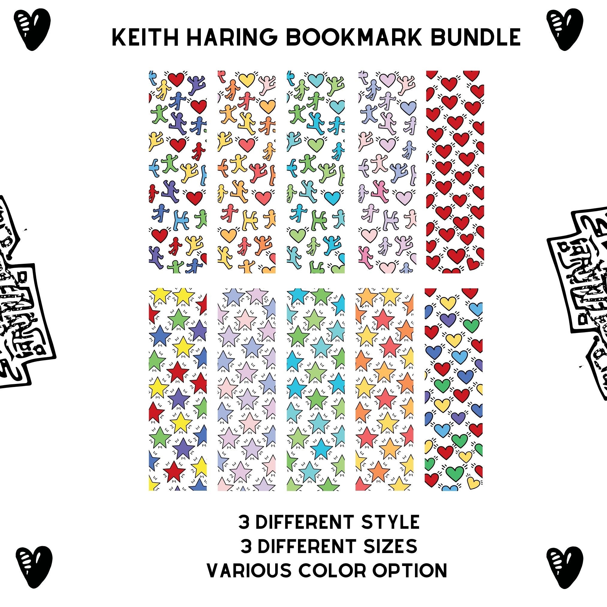 Keith Haring Printable Bookmarks Digital Bookmark Printable - Etsy