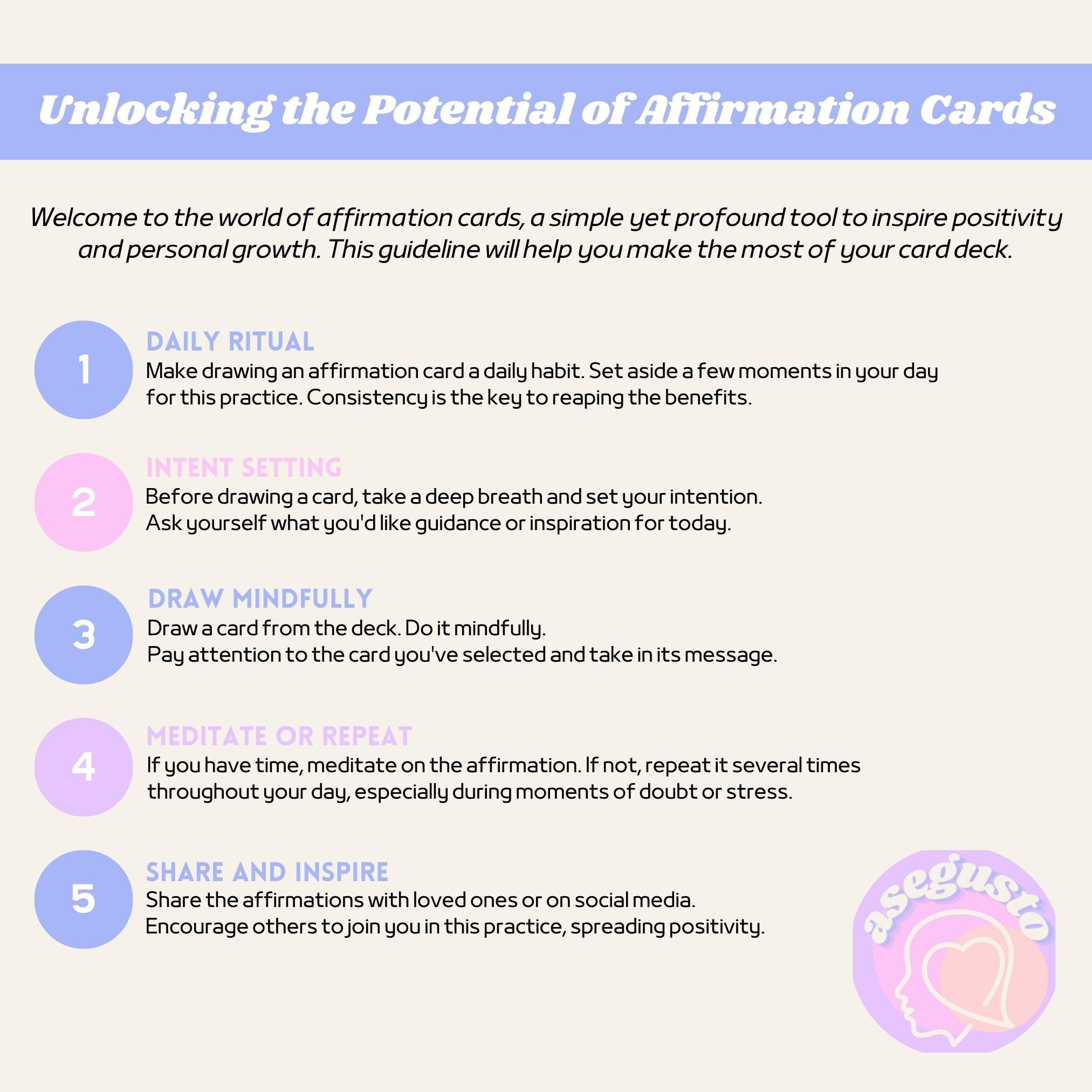 Printable Positive Affirmation Cards: Colorful Gratitude Deck (digital ...