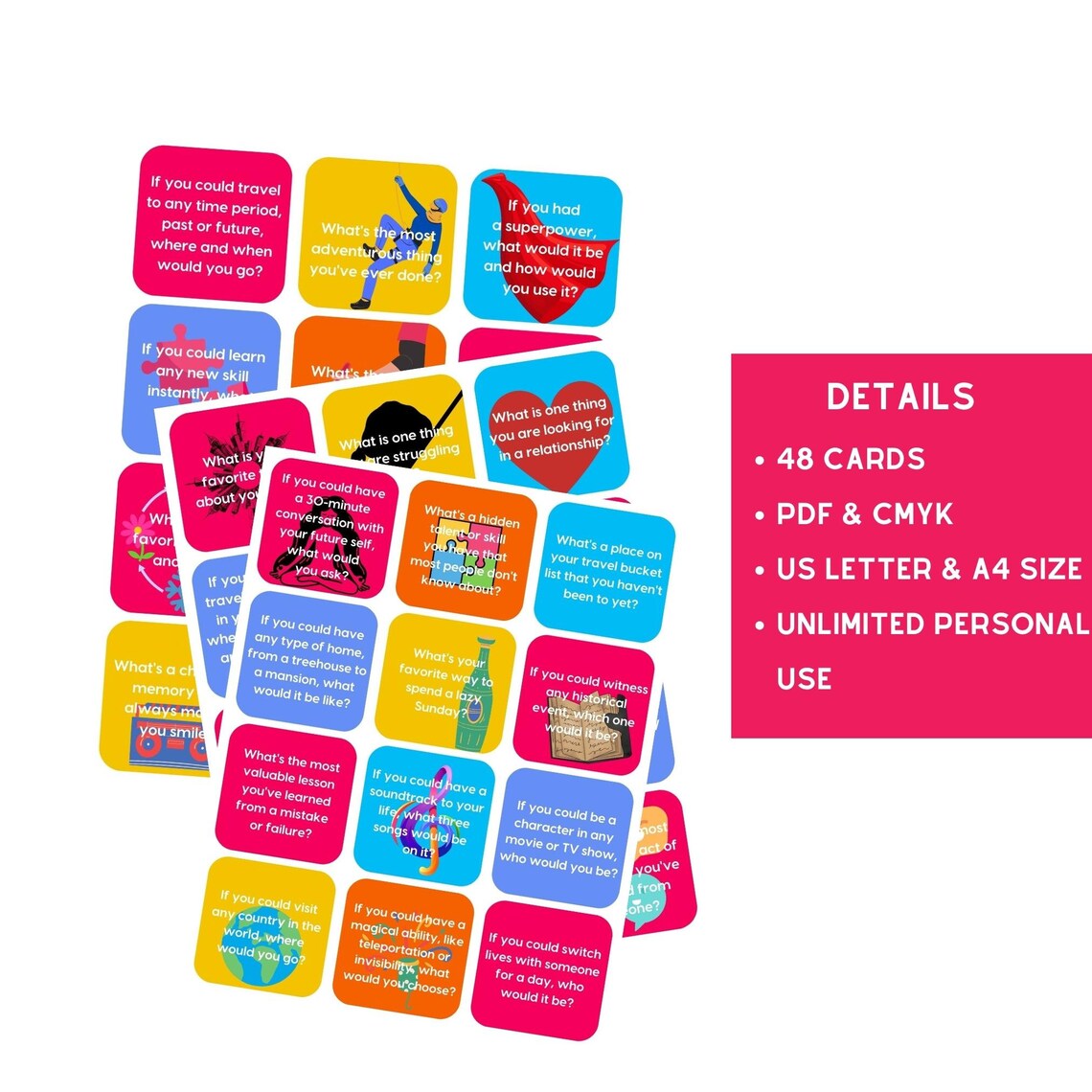 Conversation Starter Cards Printable Conversation Cards Dinner ...