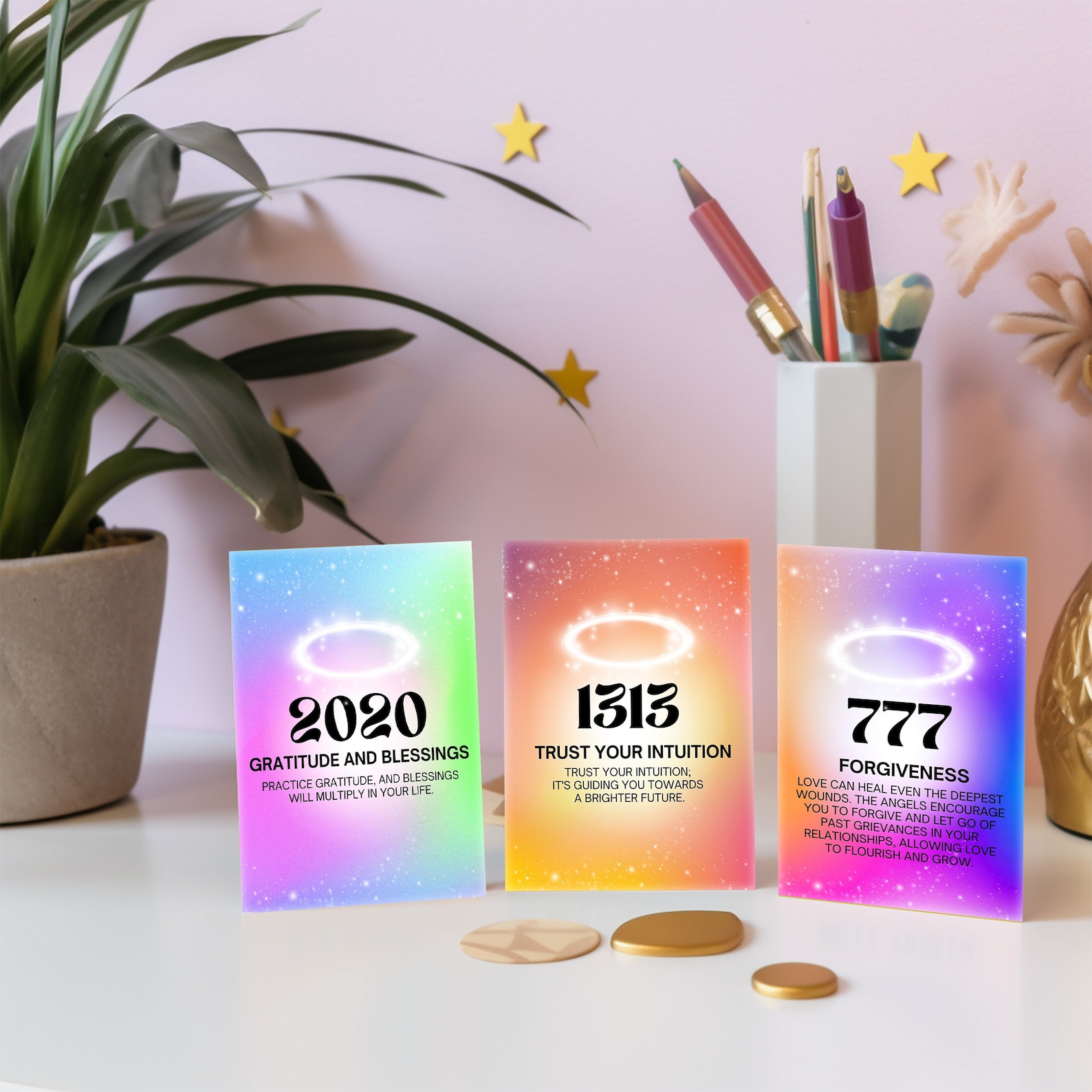 Angel Numbers Oracle Deck Printable Angel Number Cards Unique Tarot ...