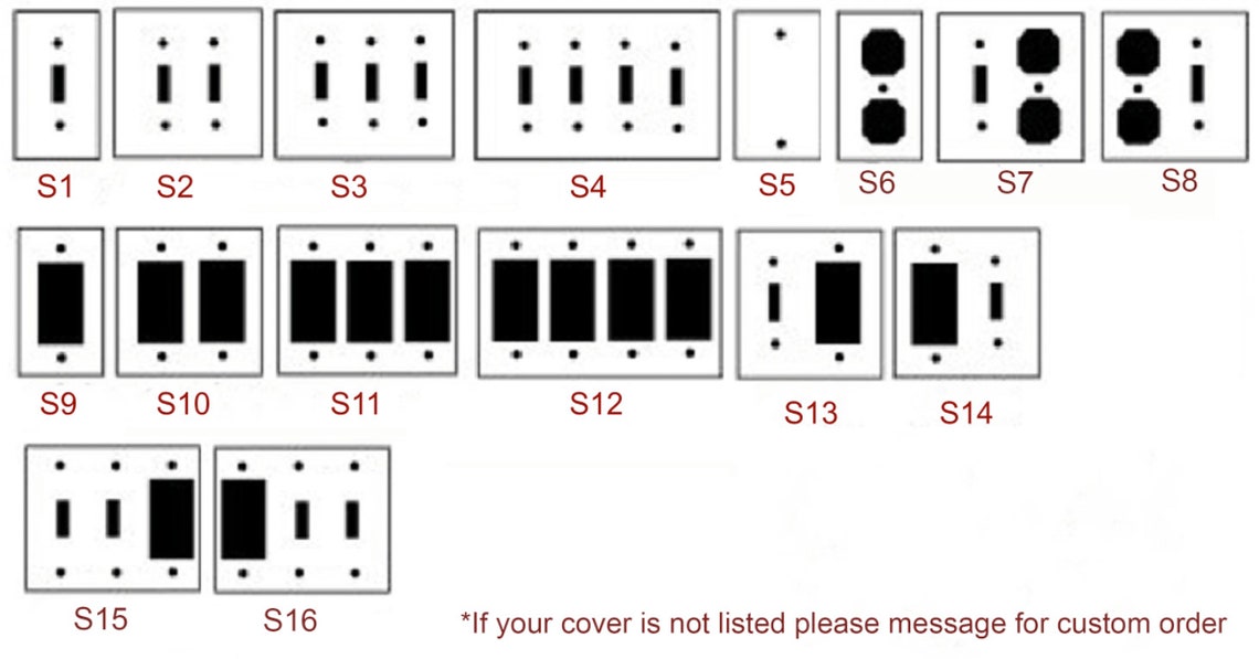 Light Switch Covers, Wall Plates, Switch Plates, Marble Home Decor ...