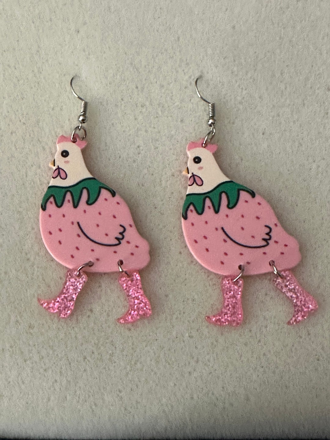 Fun Silly Chickens With Very Sparkly Bootsyou Gotta Have - Etsy