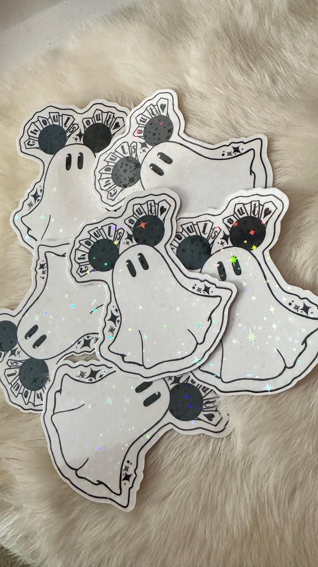 Ghouls Out Ghost Sparkly Sticker | Mickey Ghost Sticker | Halloween ...