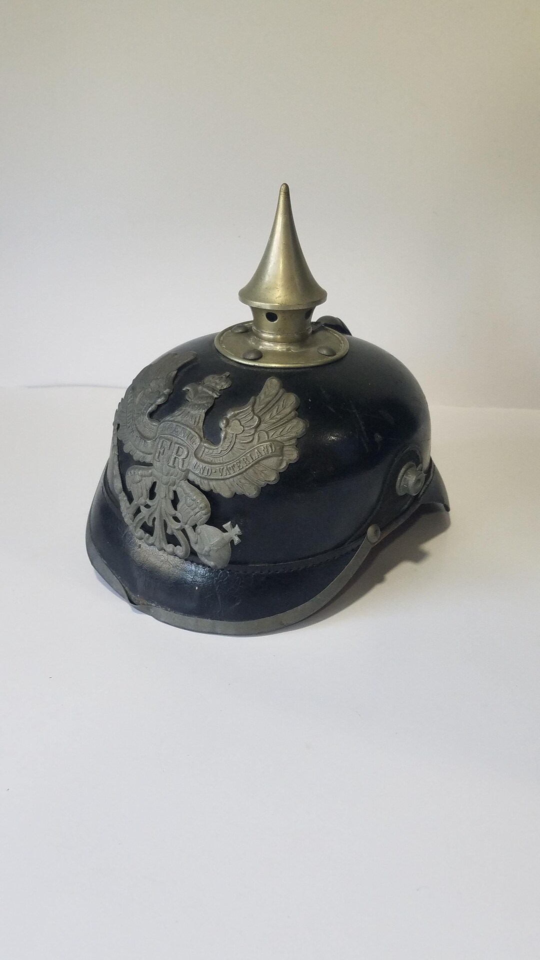 Authentic WWI Prussian Helmet Pickelhaube / Spiked Finial / Military ...