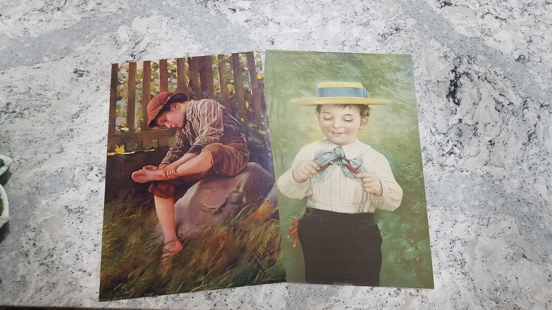 1900s Art Prints / Children Portrait / Boys / Thorn / - Etsy