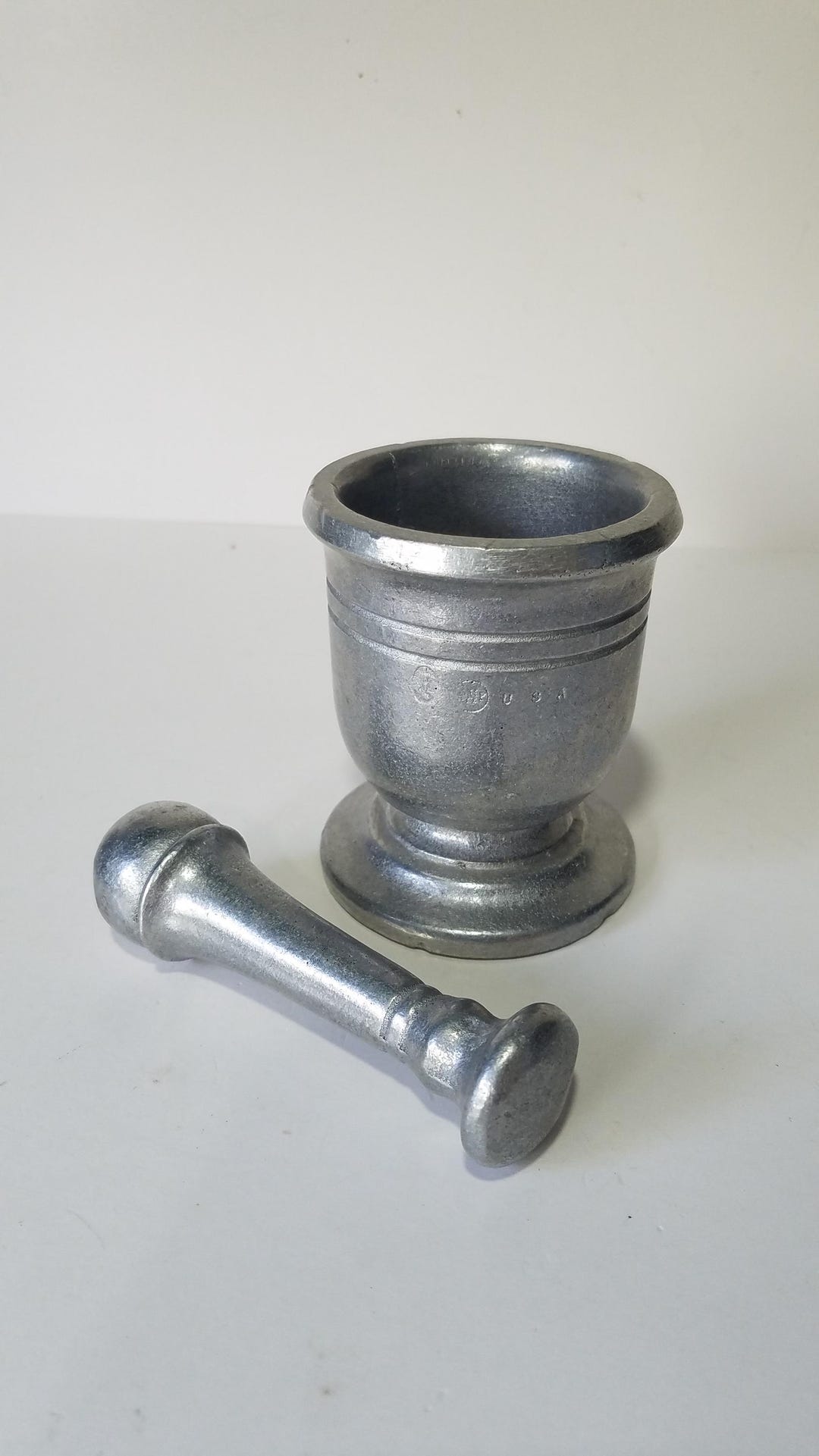 Vintage Milton Armetal RWP Pewter Mortar and Pestle / Apothecary Tool ...