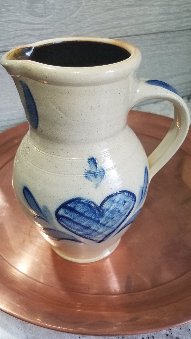 Shadowlawn Pottery / Stoneware / Salt Glaze Pitcher / Delavan - Etsy