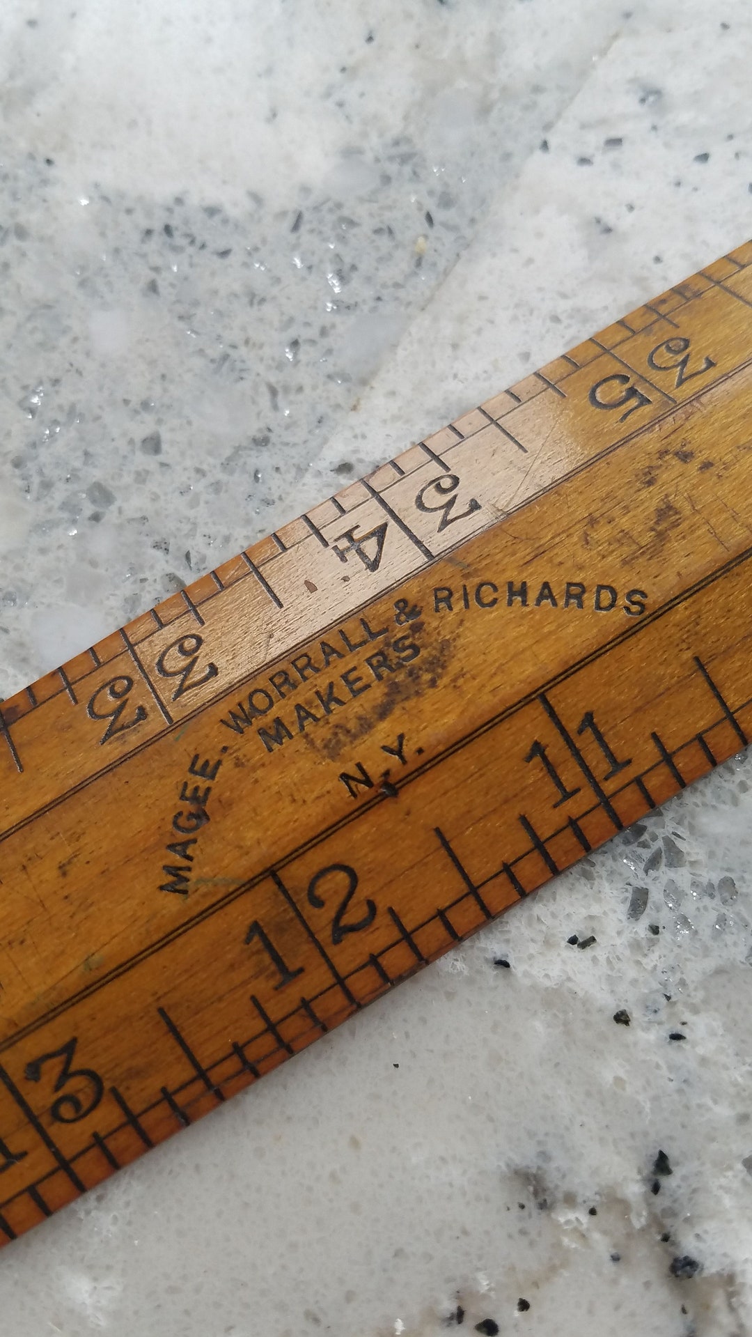 Antique Yard Stick / 1880s / Magee Worrall & Richard's - Etsy