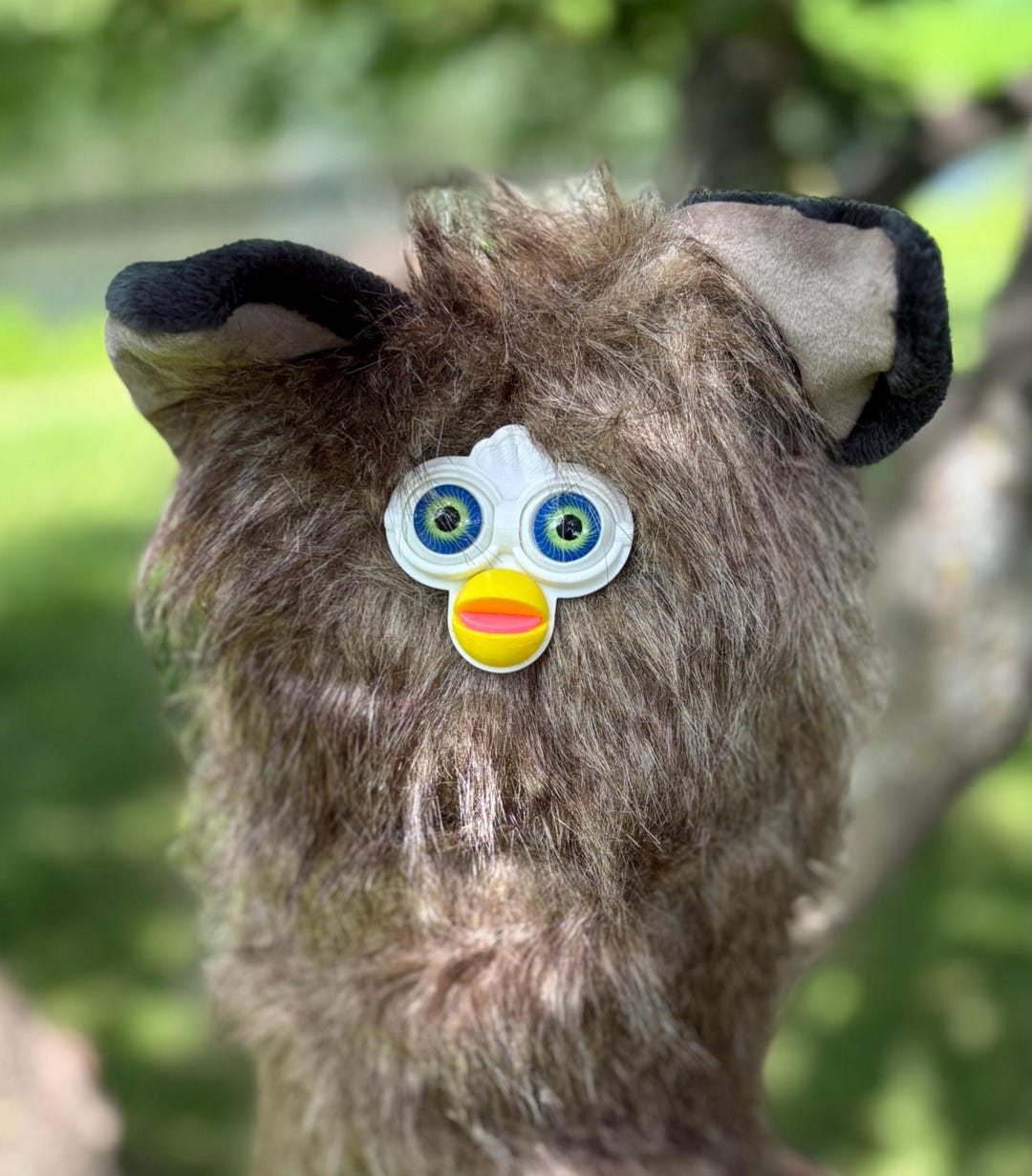 Extra Long Furby Plush: 3-foot Stuffed Animal With Rabbit Fur Ears - Etsy