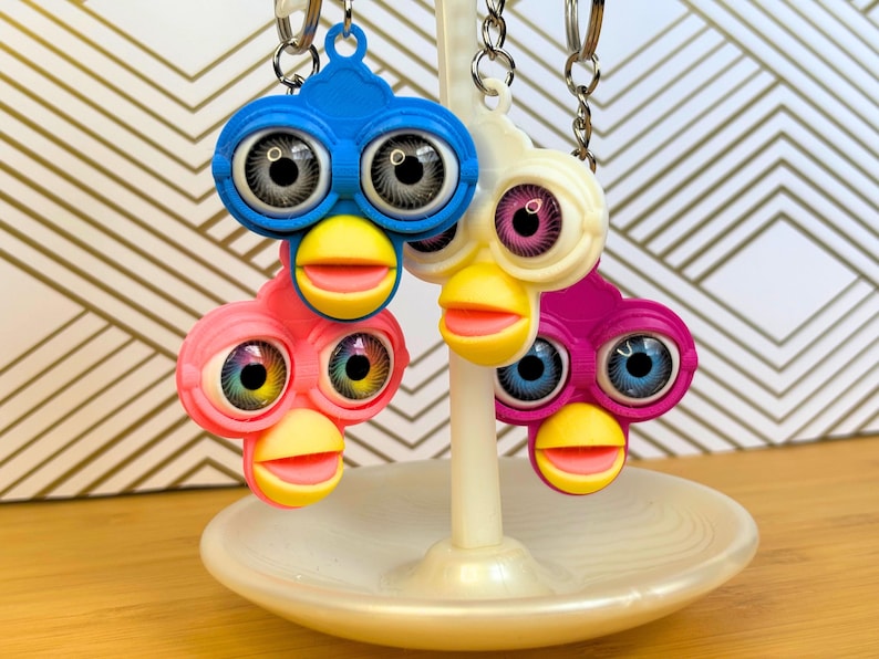 Furby Faceplate Keychain - Etsy