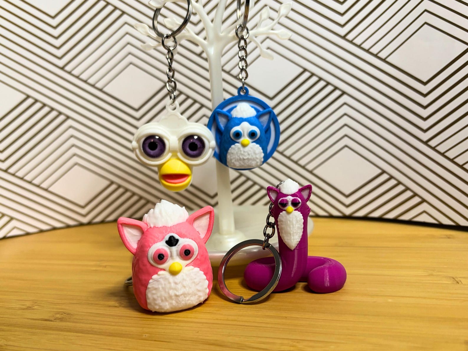 Furby Faceplate Keychain - Etsy