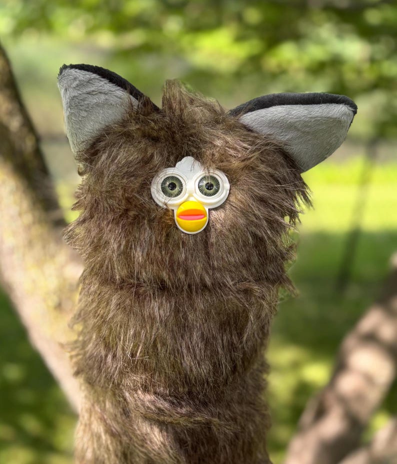 Extra Long Furby Plush: 3-foot Stuffed Animal With Rabbit Fur Ears - Etsy