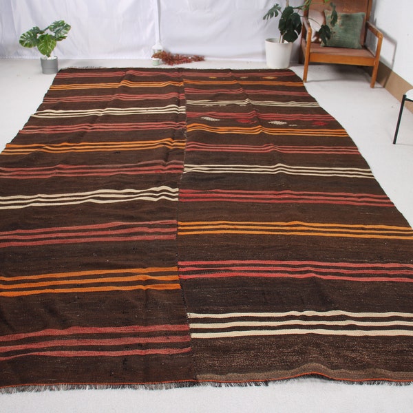 Brown Kilim Rug - Etsy