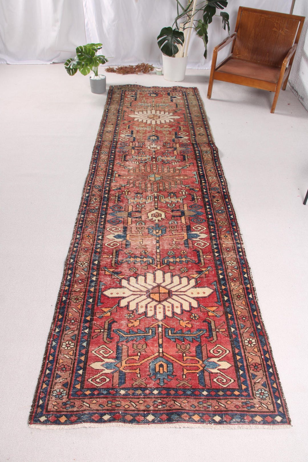 3x11 Runner Rug, Vintage Rug, Turkish Rug, Antique Kurdish Rug, Rugs ...