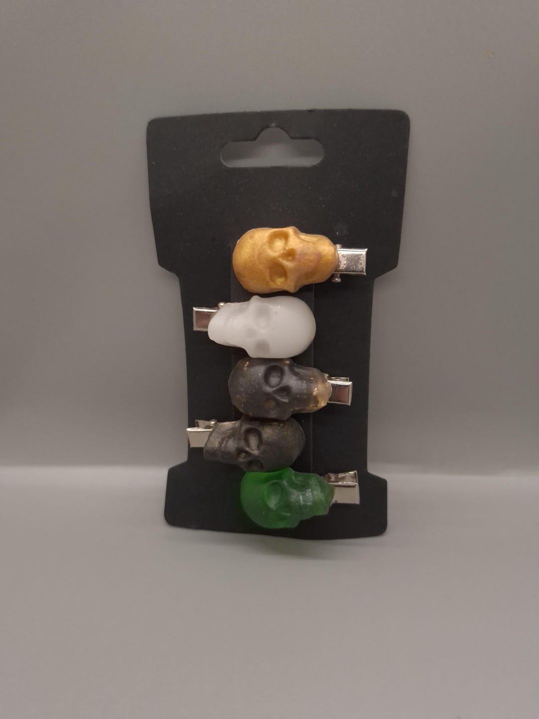 Mini Skull Hair Clips 5 Pack - Etsy