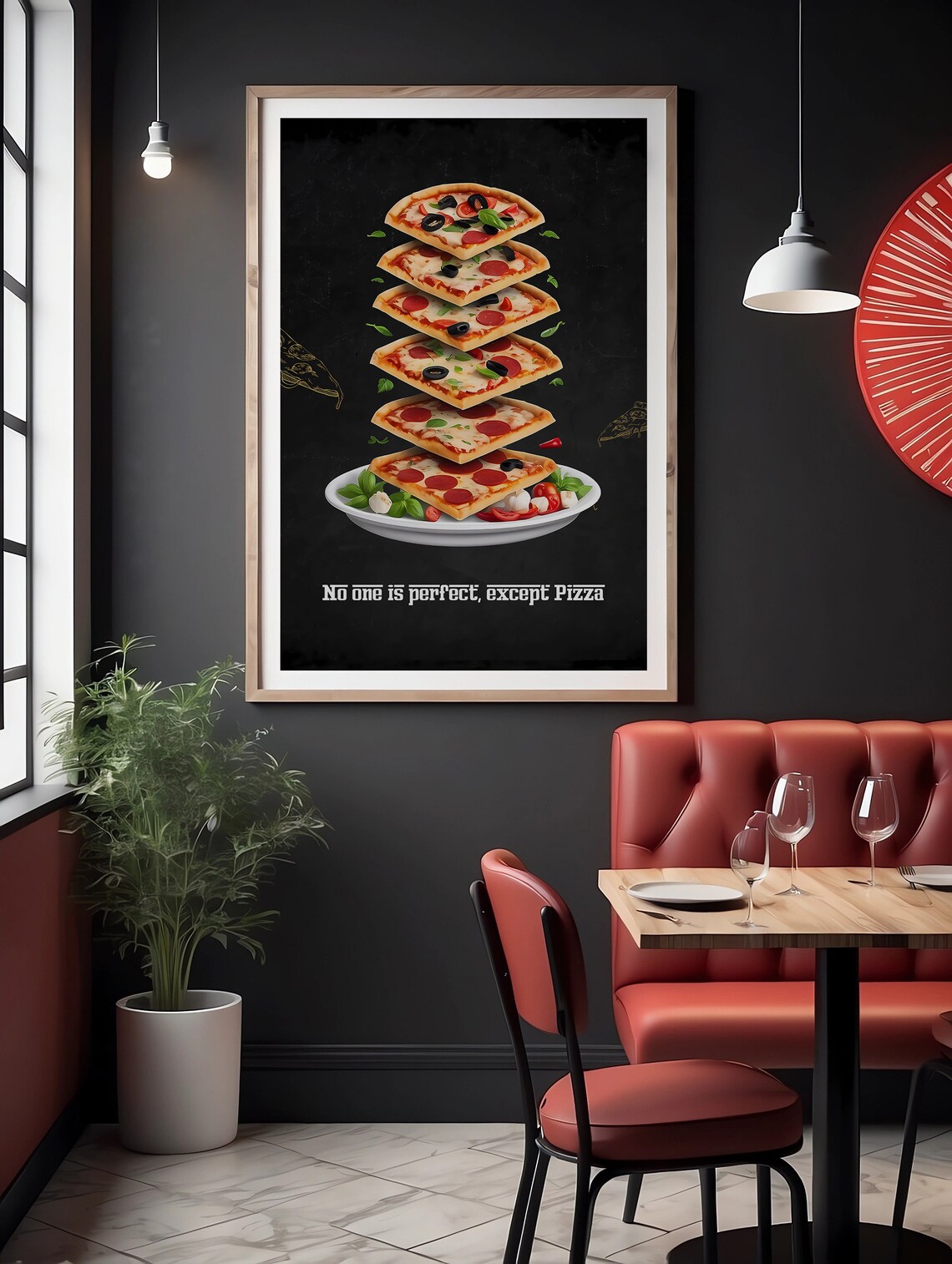 Pizza Tower Poster Wall Art Print Custom, Italian Food Print, Home ...