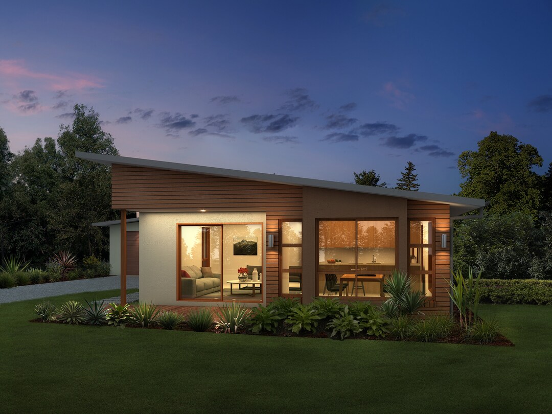 Modern 5 Bedroom House Plan: Dimensioned Floor Plan & Elevations - Etsy