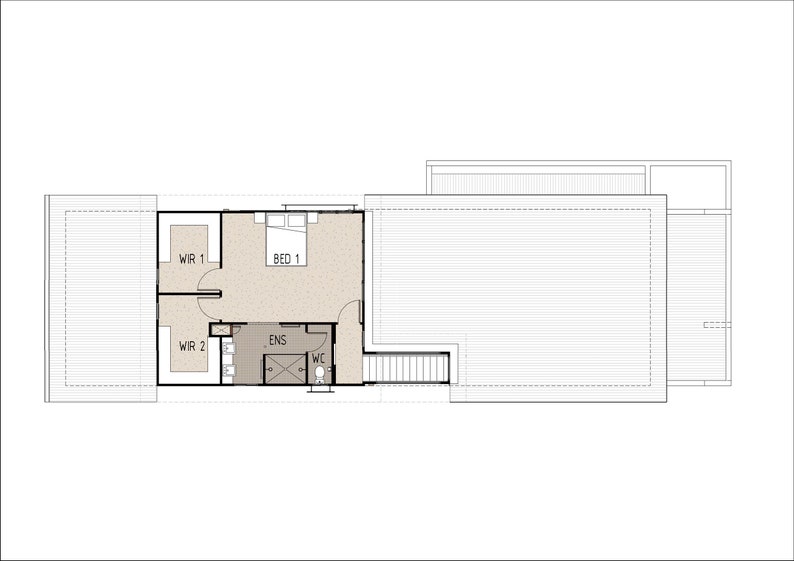 5 Bedroom Modern House Design - Dimensioned Floor Plan & External ...