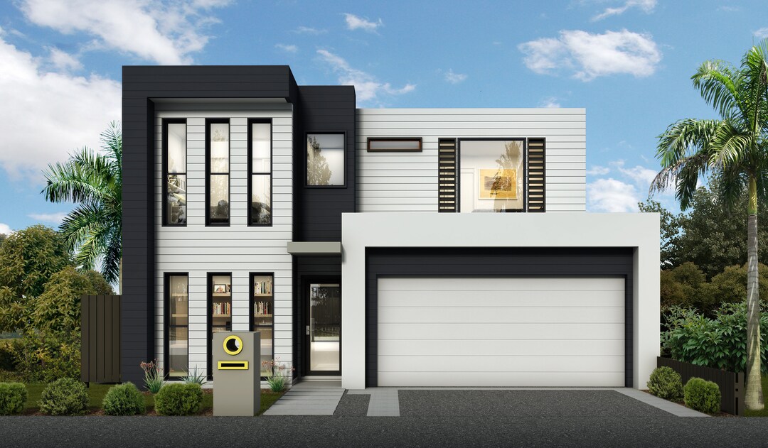 3 Bedroom Modern House Design - Dimensioned Floor Plan & External ...
