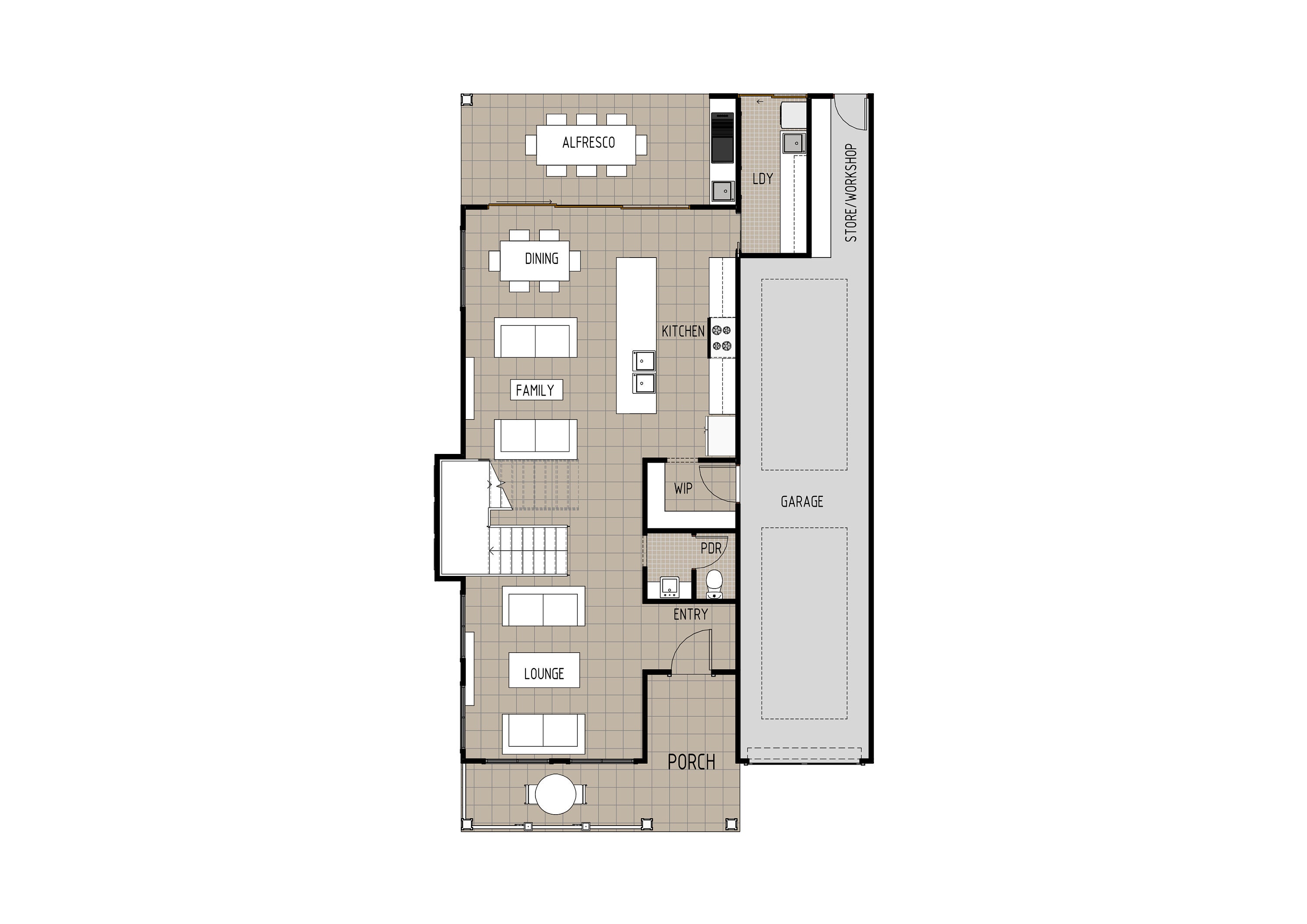 Hamptons House Design: 4 Bedroom Floor Plan & Elevation (drawings) - Etsy