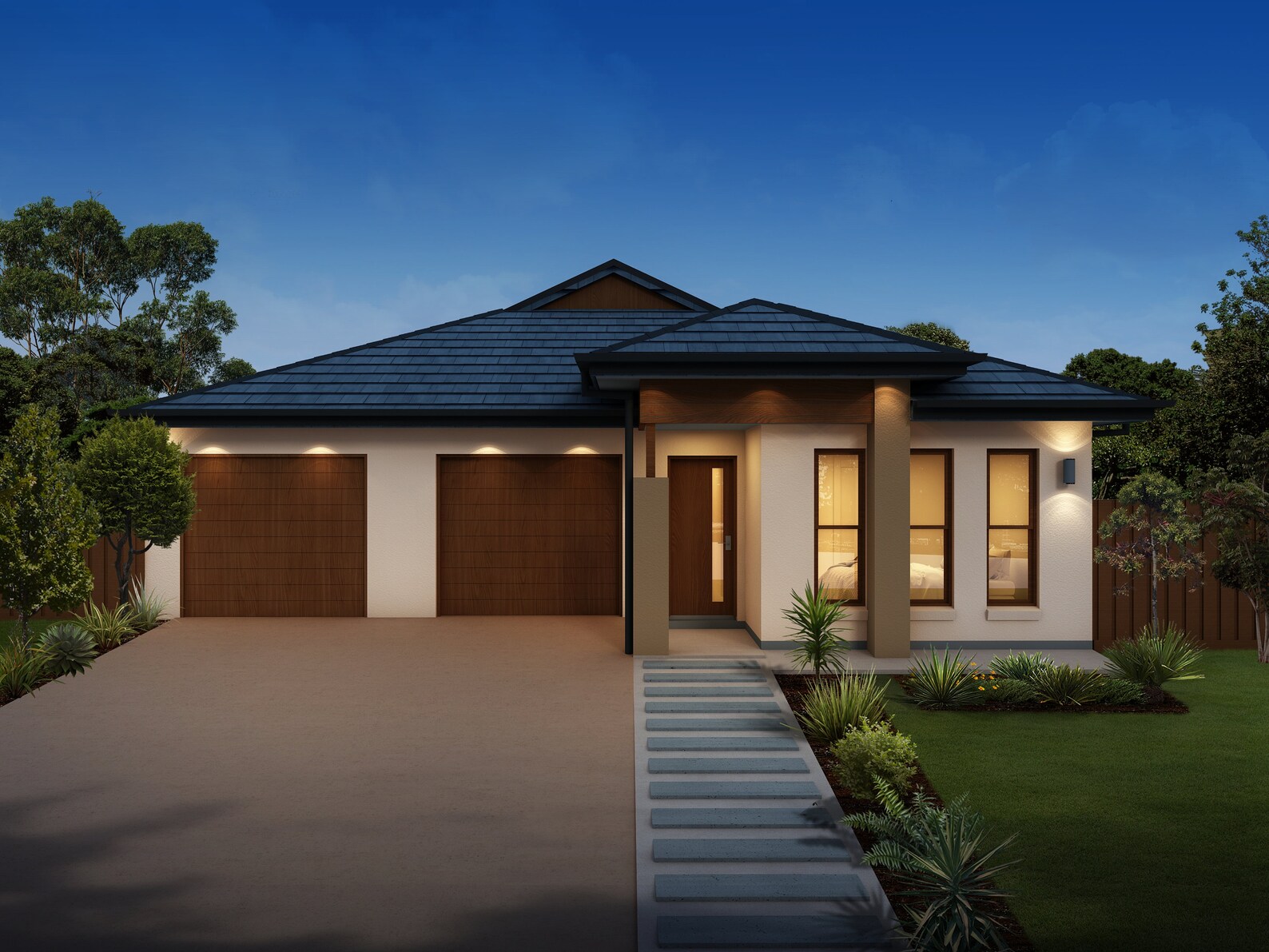Modern Dual Occupancy House Plan: 4 Bed, 3 Bath (dimensioned Drawings ...