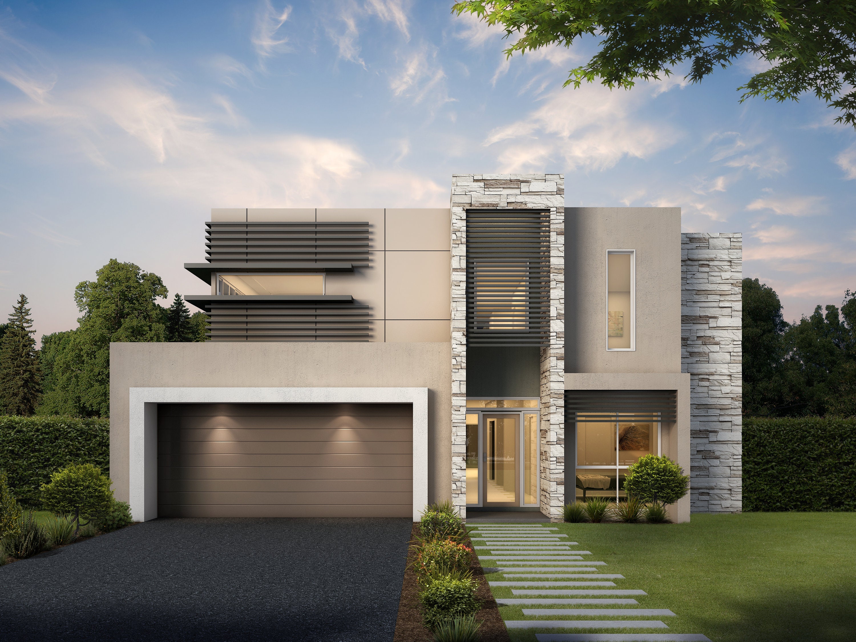 5 Bedroom Modern House Design: Floor Plan & Elevation Drawings - Etsy