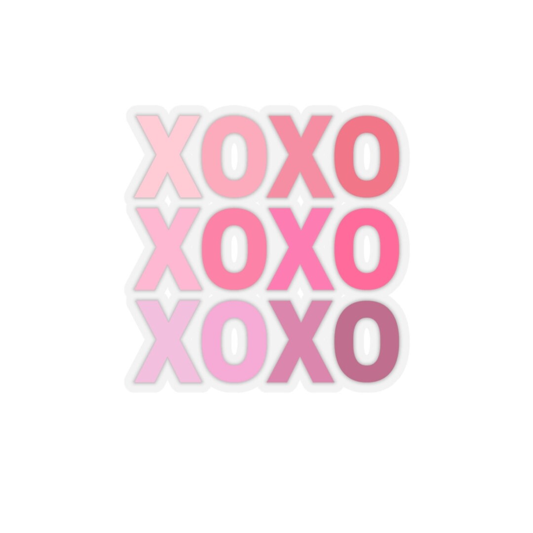 XOXO Love Sticker, Valentine's Day Sticker, Tumbler Sticker, Water ...