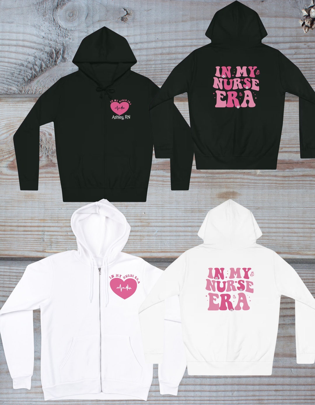 Nurse Jacket, Nurse Era, Zip Hoodie, Nurse Apparel, in My Nurse Era ...