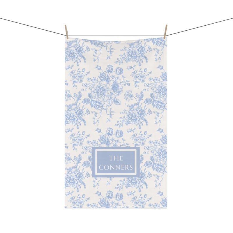 Toile Kitchen Towel - Etsy