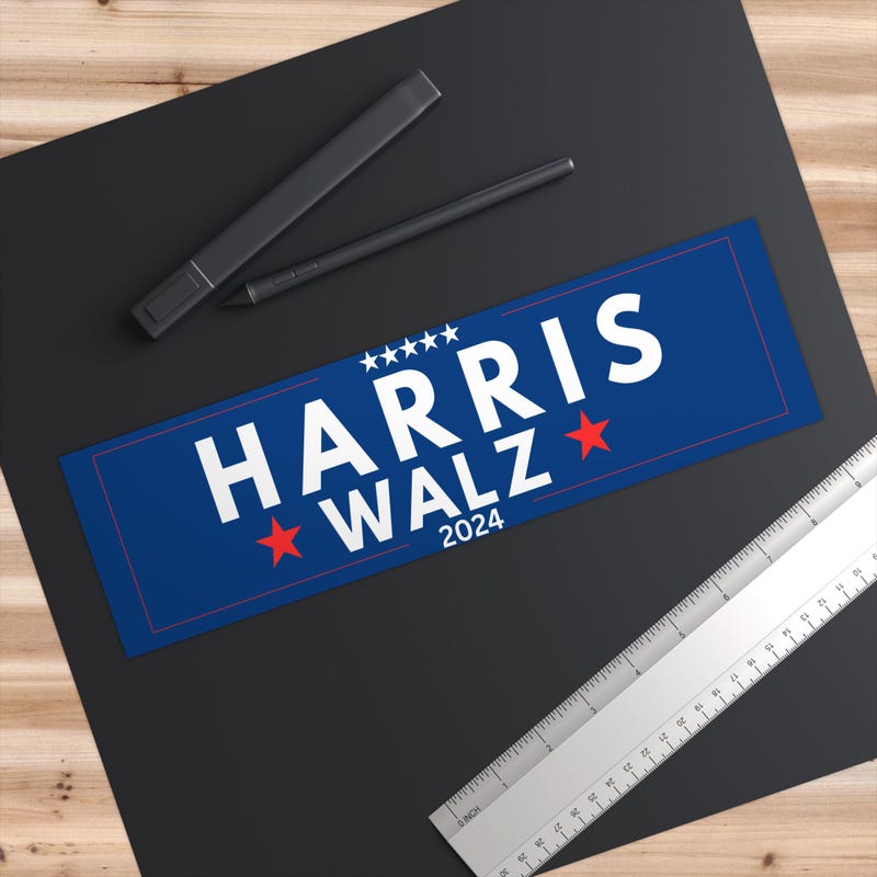 Harris Walz Magnetic Bumper Stickers - Etsy