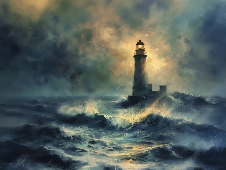 Lighthouse Wallpaper | Ocean Wallpaper | Sea Self Adhesive Mural ...