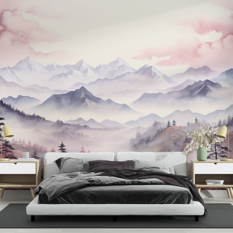 Pine Tree Mural - Etsy