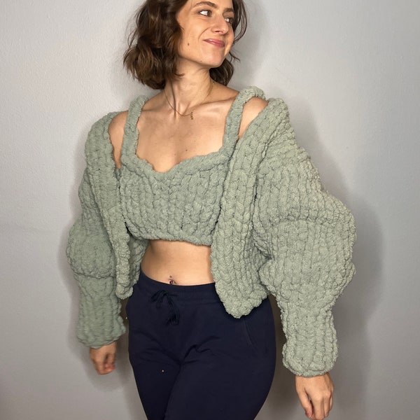 Hand Knit Jacket - Etsy