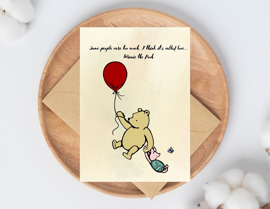 Winnie the Pooh Birthday Card, Classic Winnie the Pooh Birthday Card ...